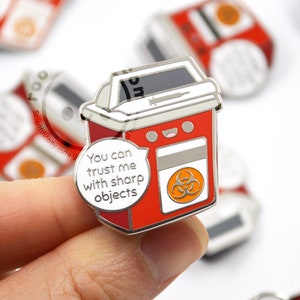 Sharps Container Enamel Pin for Phlebotomists, Phlebotomy Tech, Nurses ...