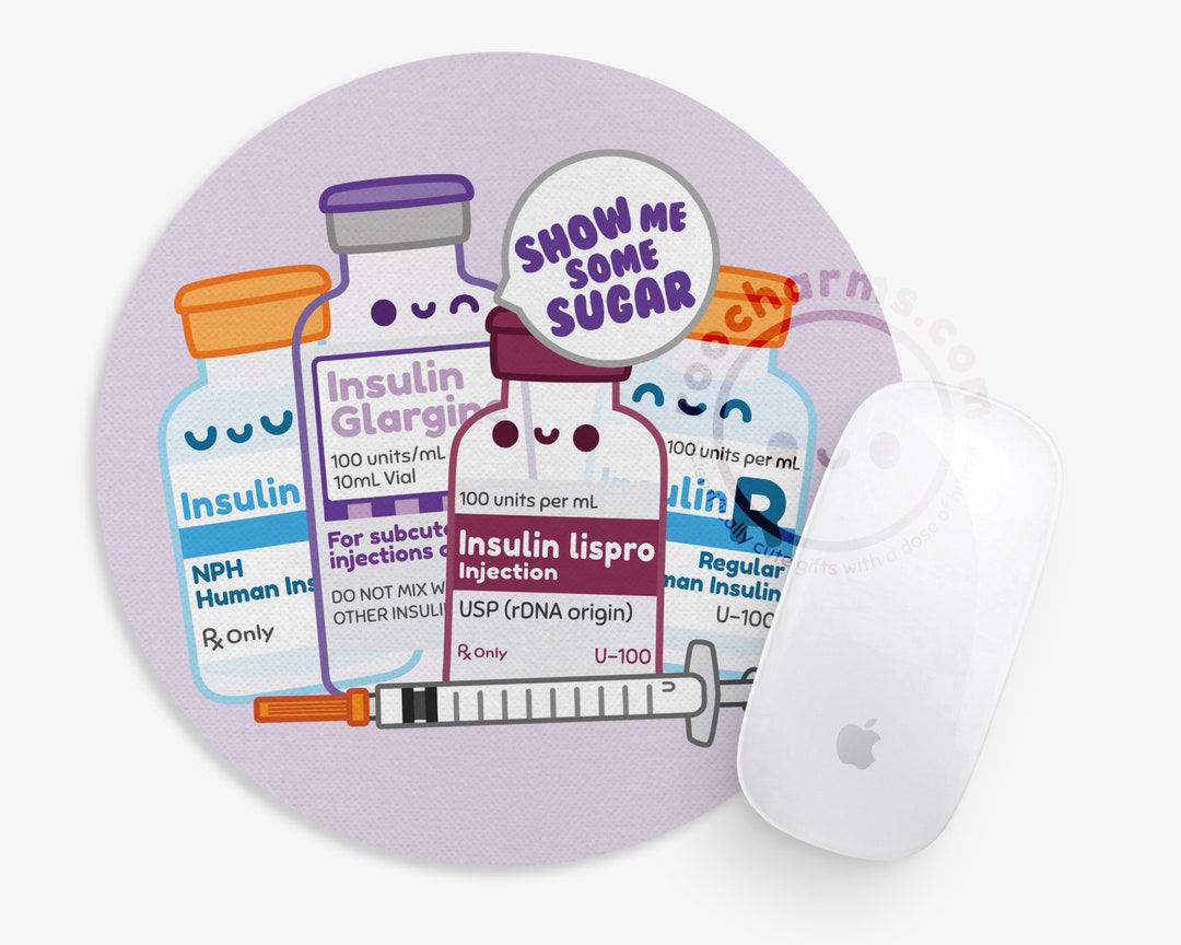 Show Me Some Sugar Funny Insulin Mouse Pad, Cute Diabetes Awareness ...