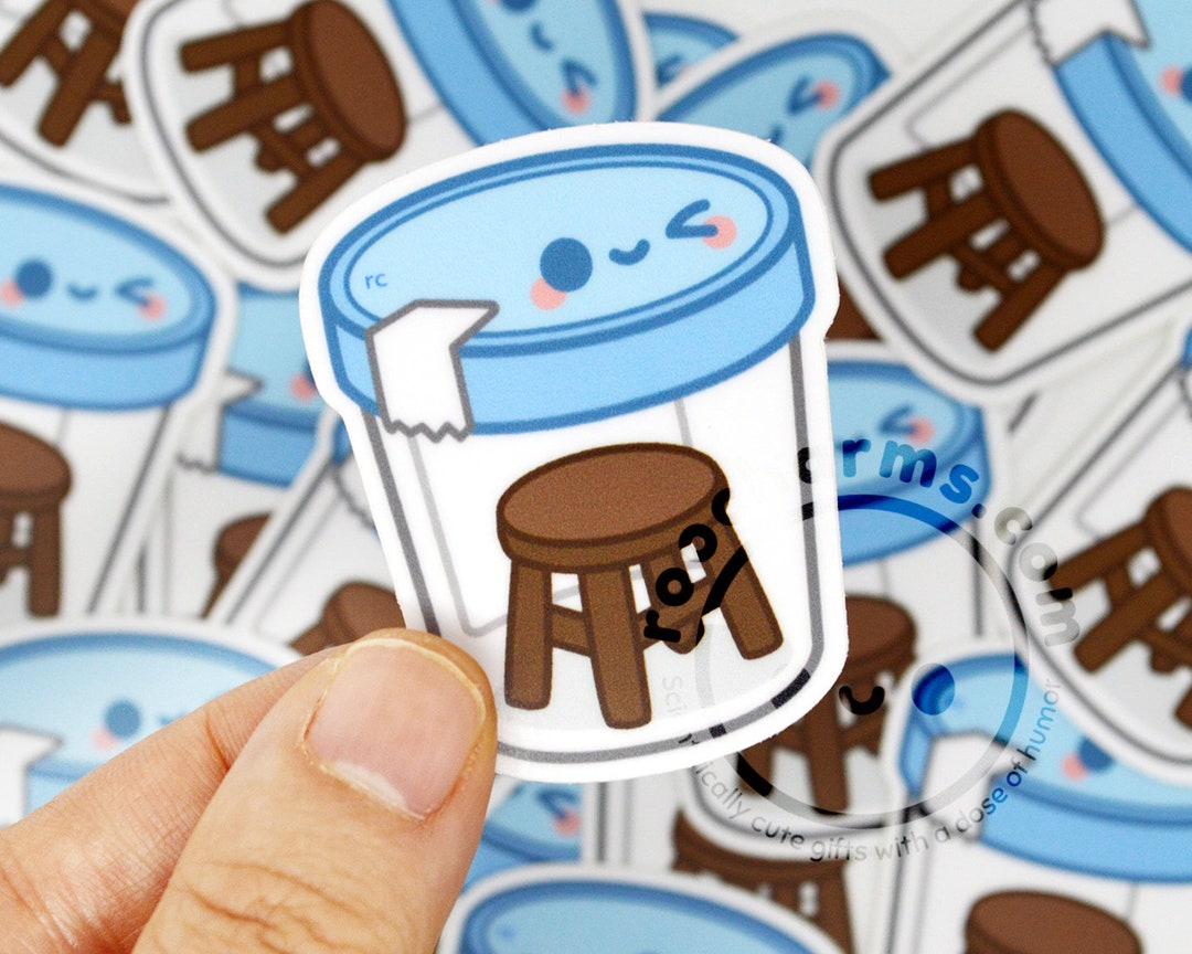 Small Stool Sample Funny Vinyl Waterproof Sticker for Lab Scientists ...