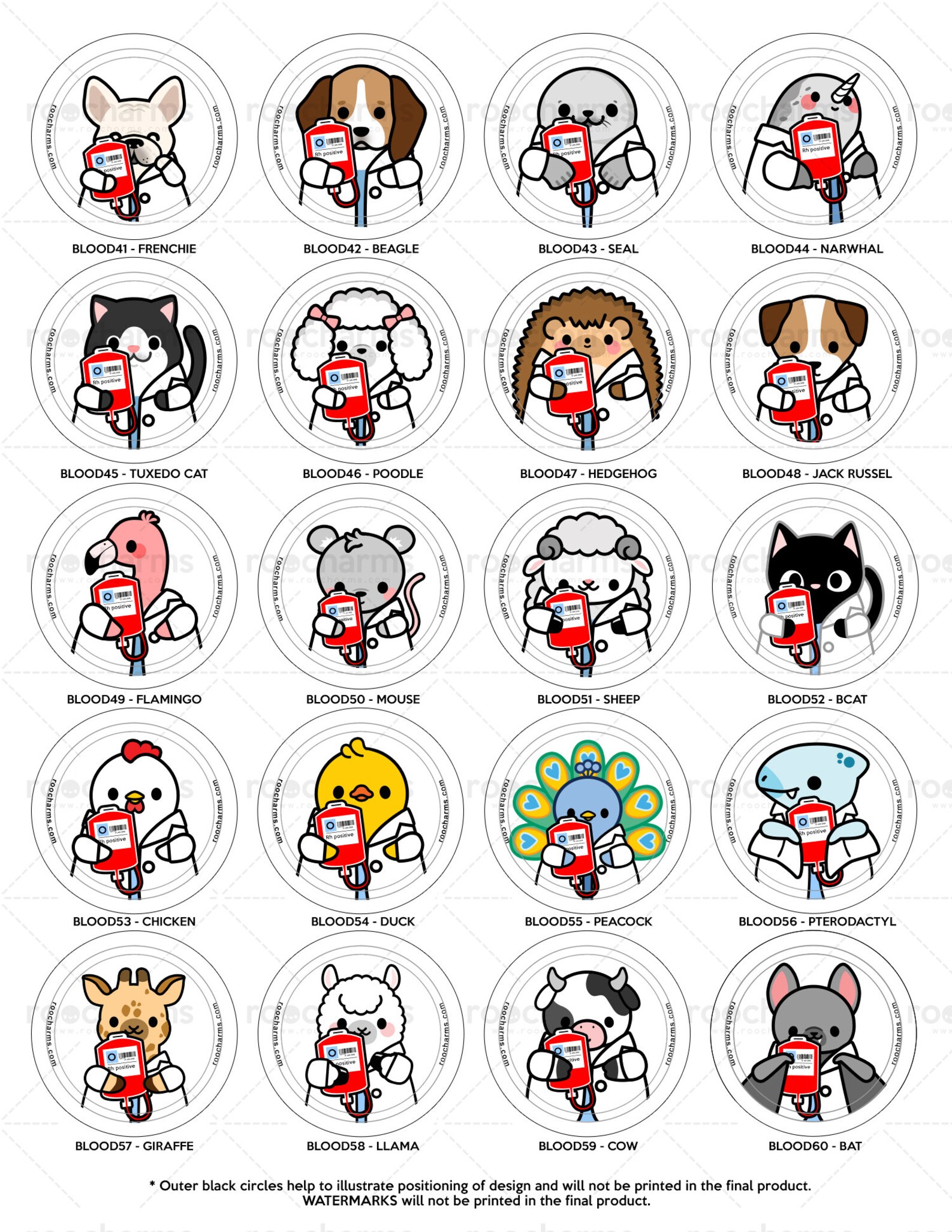 Blood Bank Badge Reel Blood ID Lanyard Blood ID Badge Cute - Etsy