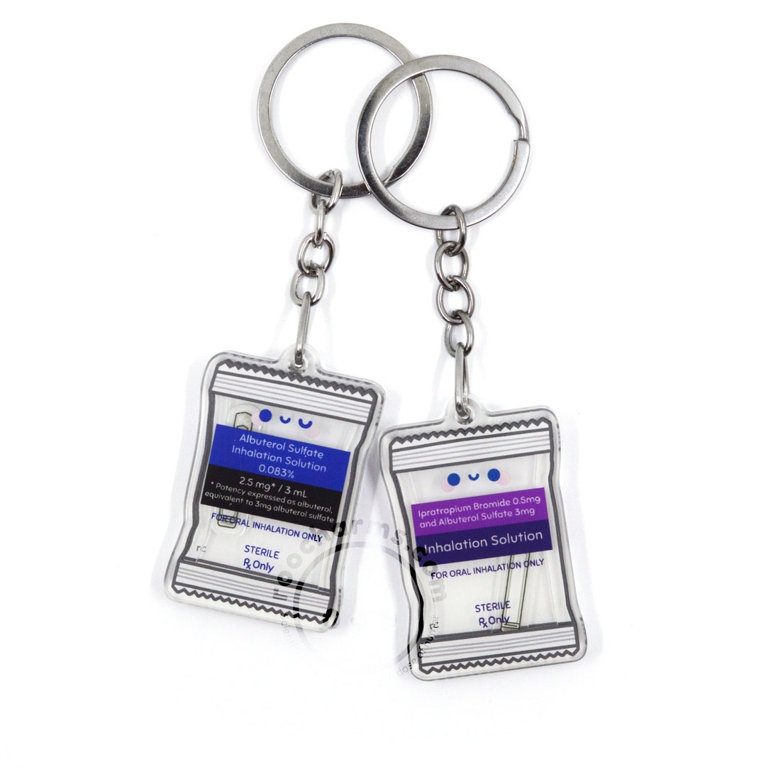 Respiratory Therapy Shaker Acrylic Keychain, Bronchodilator, Cute ...