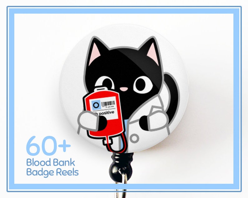Blood Bank Badge Reel Blood ID Lanyard Blood ID Badge Cute | Etsy
