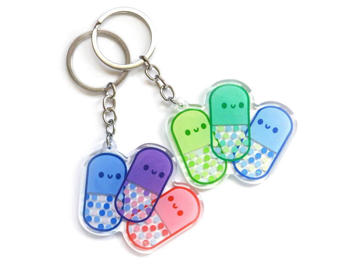 Pills Keychain Pharmacist Gift Pharmacy Stocking Stuffer - Etsy
