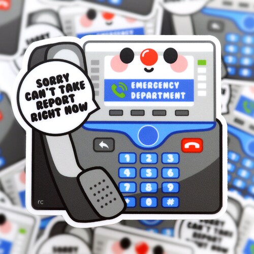 Can't Take Report Vinyl Sticker Emergency Room Medical - Etsy