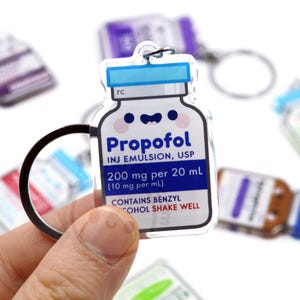 Medication Vial 2in Acrylic Keychain, Funny Gift for Nurses ...