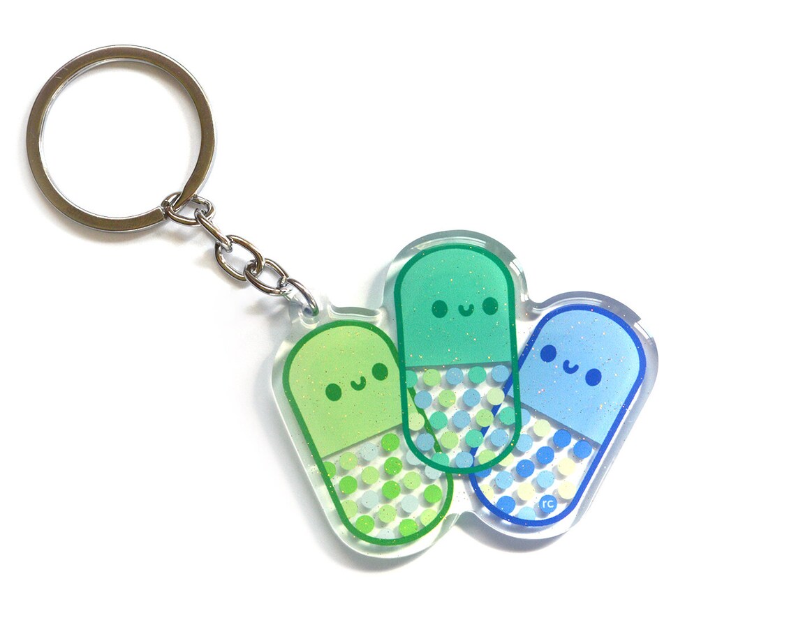 Pills Keychain Pharmacist Gift Pharmacy Stocking Stuffer - Etsy