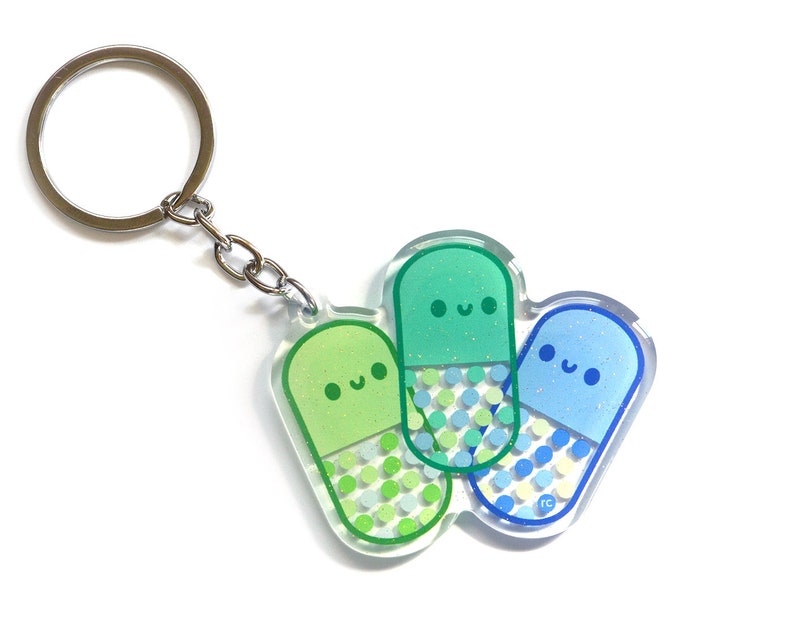 Pills Keychain Pharmacist Gift Pharmacy Stocking Stuffer - Etsy