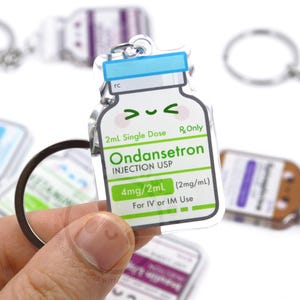 Medication Vial 2in Acrylic Keychain, Funny Gift for Nurses ...