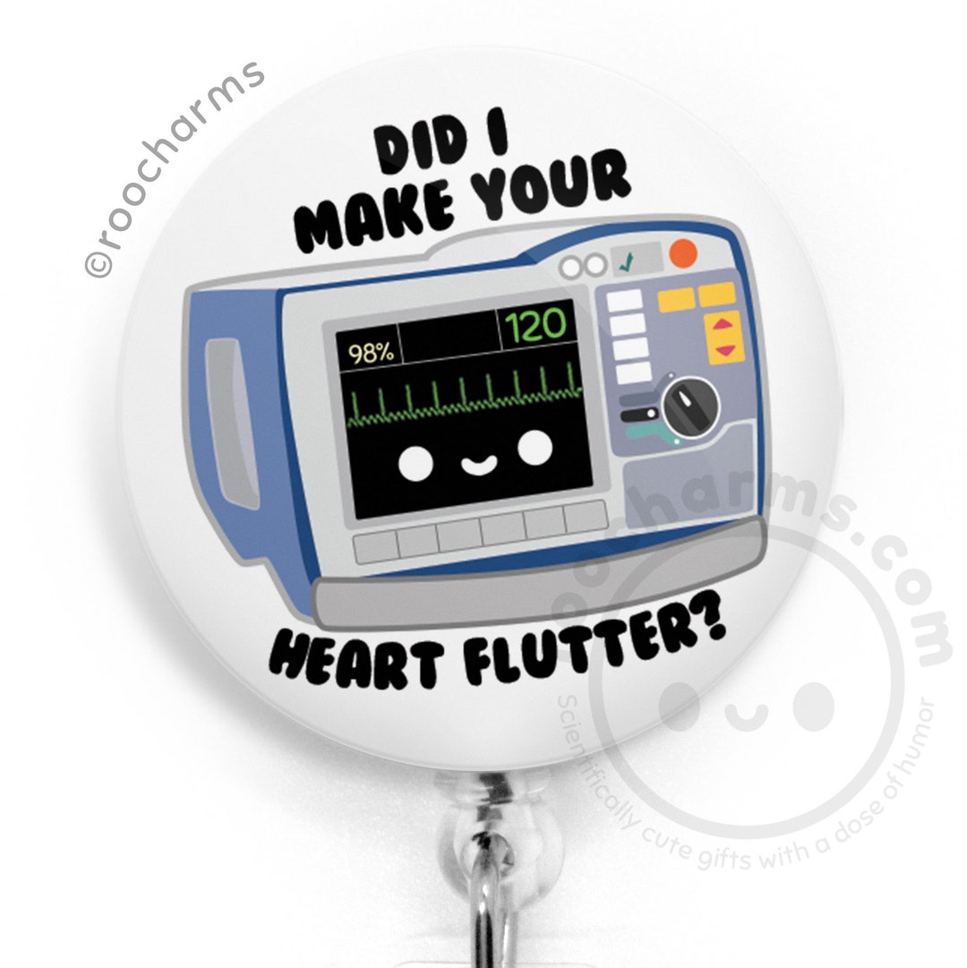 Cardiac Badge Reel, EKG, ICU Nurse, Emergency Room, Surgical ...