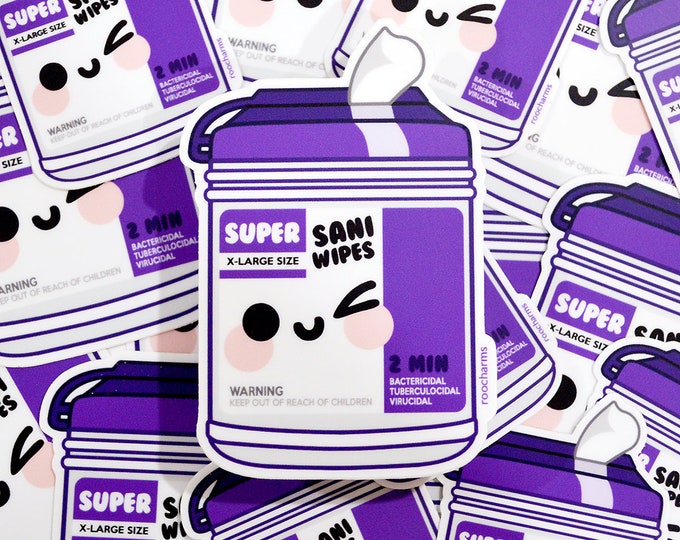 Purple Sani Wipe Nurse Vinyl Sticker, Doctor Sticker, Medical Student ...