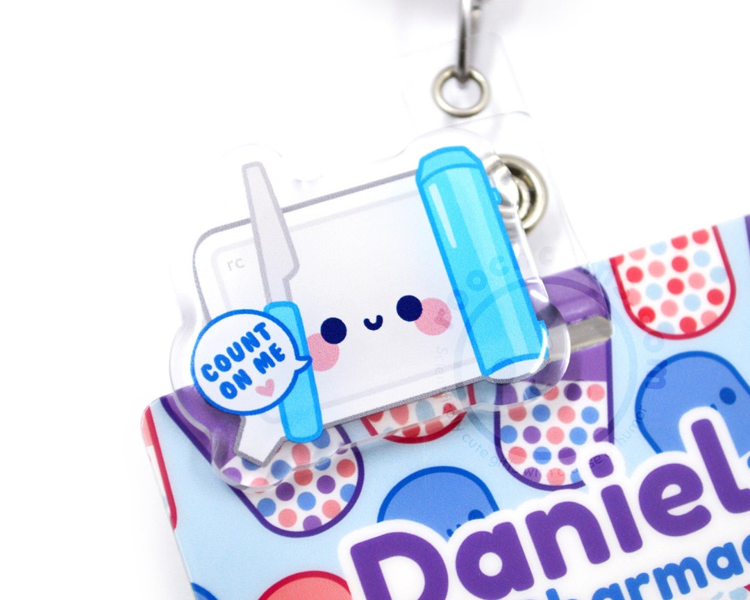 Pill Counter Acrylic Pin, Cute Pharmacy Tech Badge Topper, Cpht Charm ...