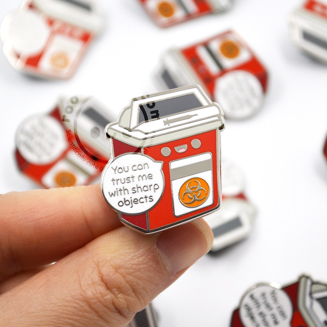 Sharps Container Enamel Pin for Phlebotomists, Phlebotomy Tech, Nurses ...