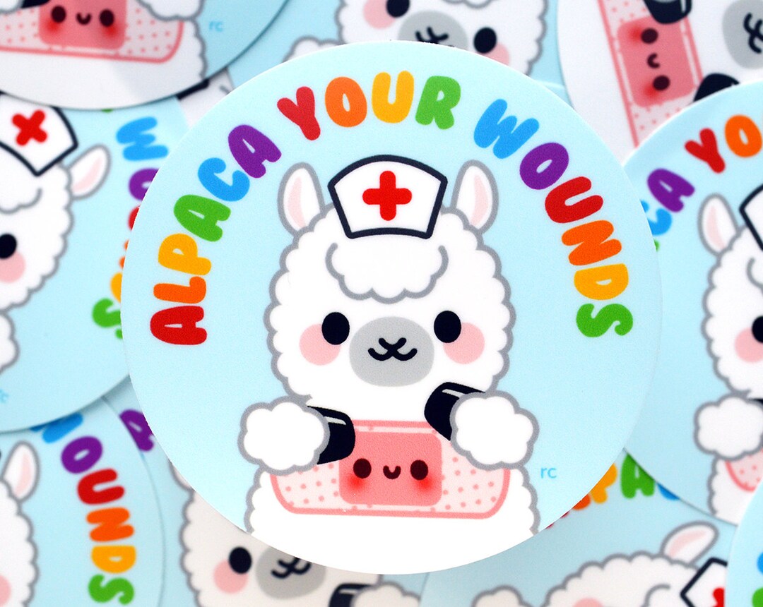 Alpaca Your Wounds Vinyl Sticker, Wound Team, Nurse, Nursing Student ...