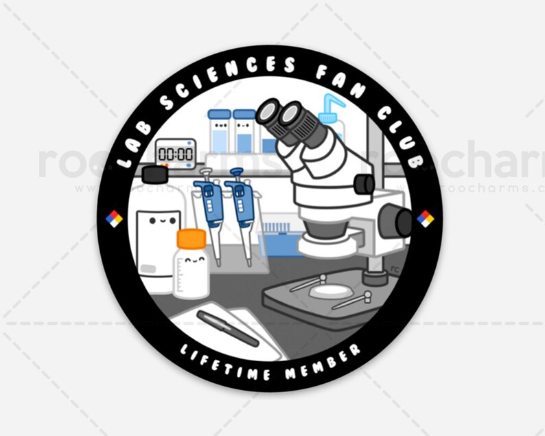 Lab Science Vinyl Sticker Lab Gift Cute Science Biology | Etsy