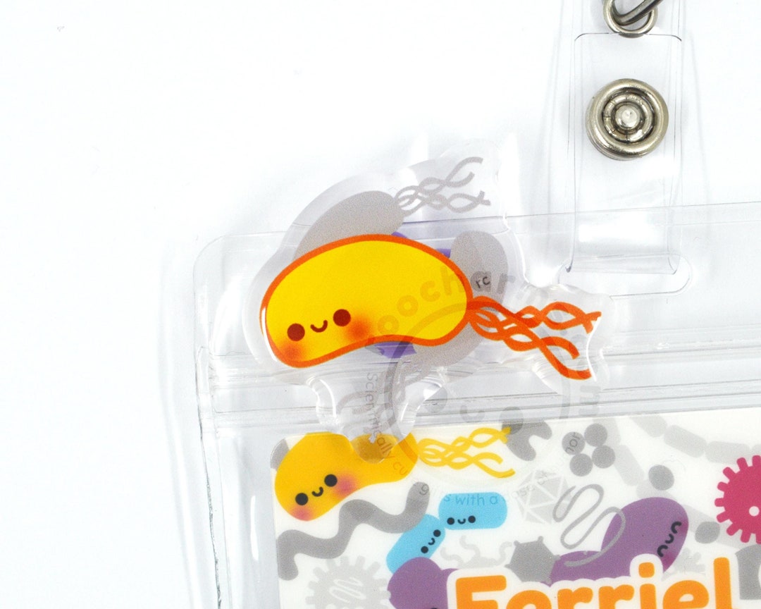 Microbe Acrylic Pin, Cute Badge Topper Charm, Lab Tech, Medical ...
