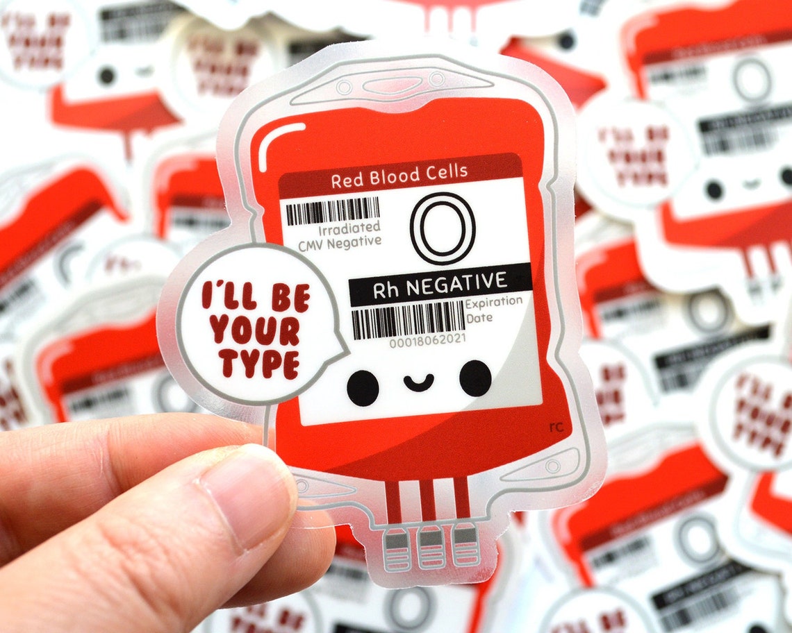 Blood Bag Transparent Vinyl Sticker Nursing Student Nurse - Etsy