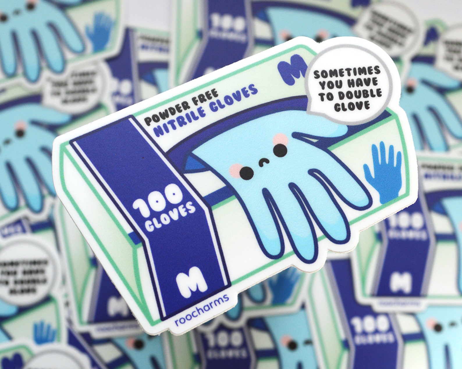 Double Glove Vinyl Sticker Nurse Nursing Student Nursing - Etsy