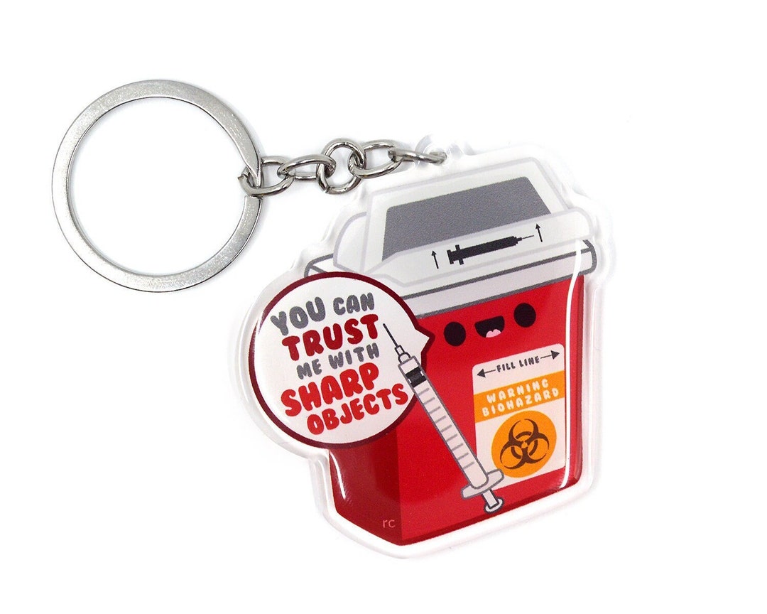 Sharps Container Keychain for Phlebotomists, Phlebotomy Students ...