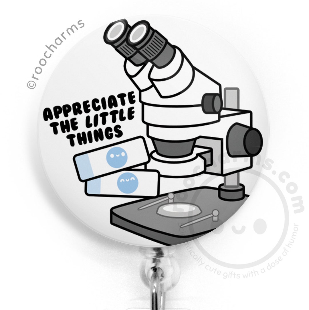 Microscope Badge Reel, Scientist ID Holder, Microbiologist, MLT, MLS ...