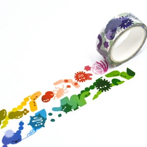 Microbes Washi Tape, Cute Washi Tape, Microbiology, Virologist Gift ...