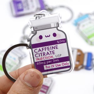 Medication Vial 2in Acrylic Keychain, Funny Gift for Nurses ...