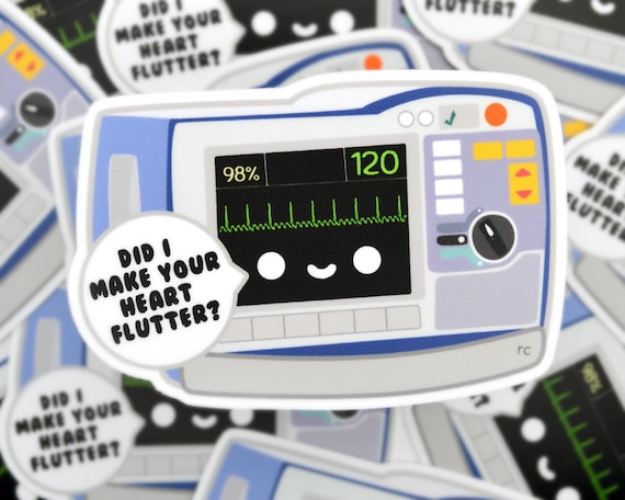 Cardiac Sticker EKG AED ICU Nurse Emergency Room Medical | Etsy