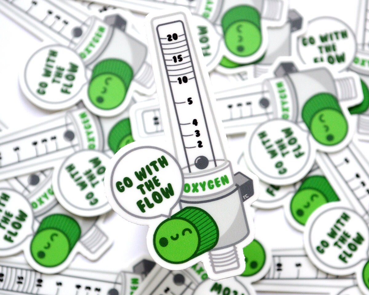 Go With the Flow Vinyl Sticker Flowmeter Respiratory | Etsy