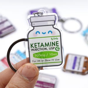 Medication Vial 2in Acrylic Keychain, Funny Gift for Nurses ...