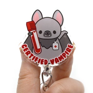 Licensed Vampire Acrylic ID Badge Reel for Phlebotomists, Phlebotomy ...