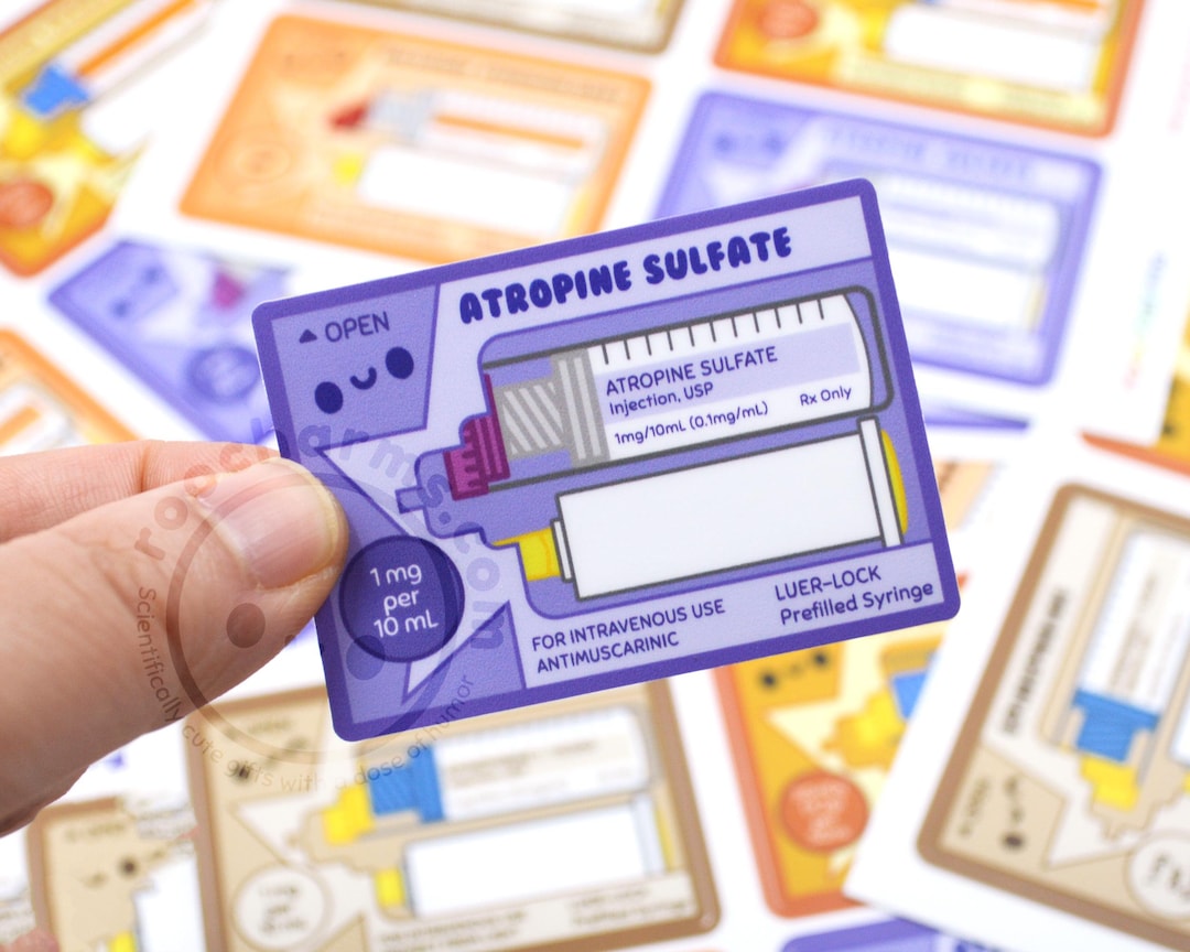 Emergency Medication Sticker Sheet Funny Gift for Nurses, Nursing ...