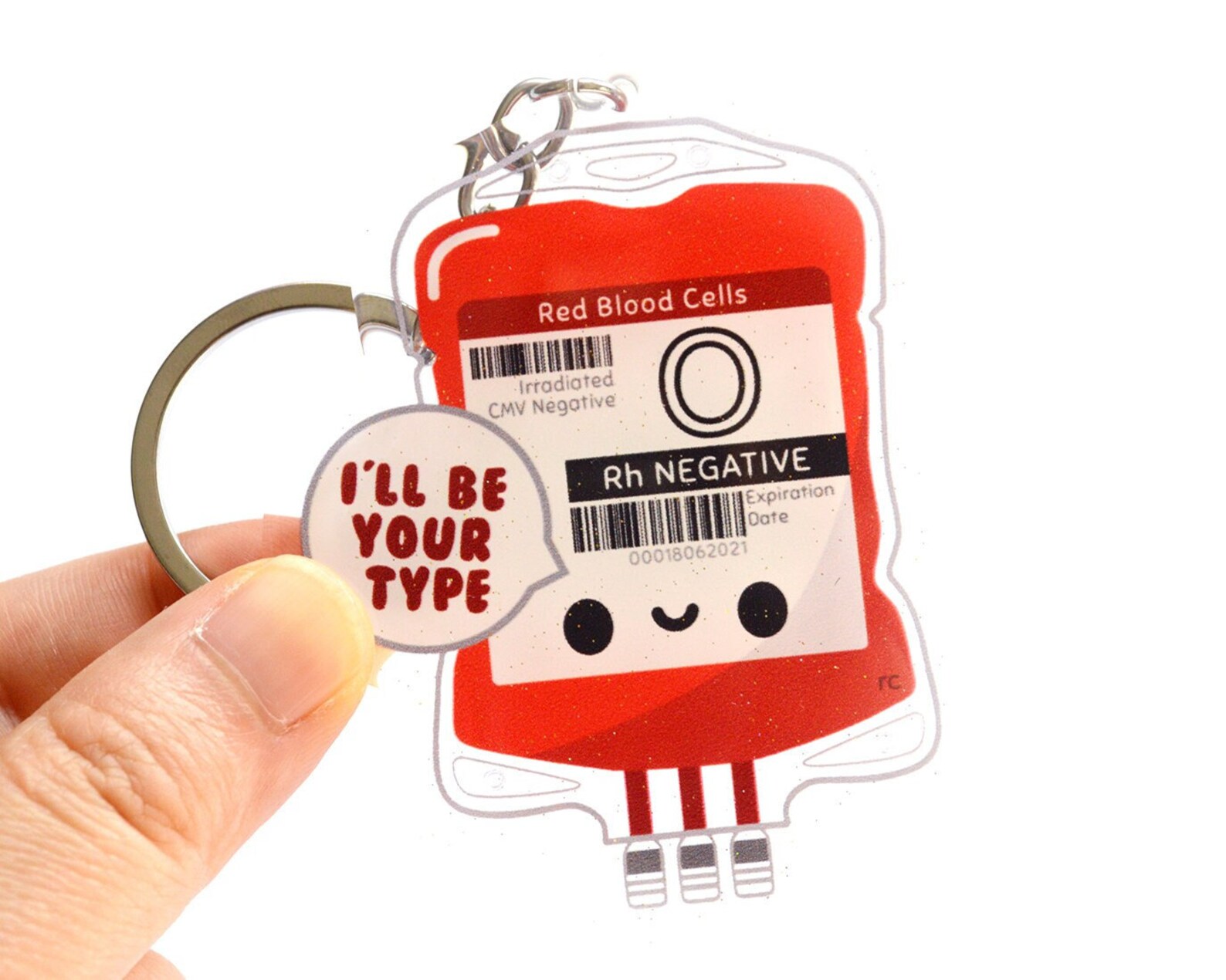 I'll Be Your Type Blood Bag Keychain Phlebotomist Gift - Etsy