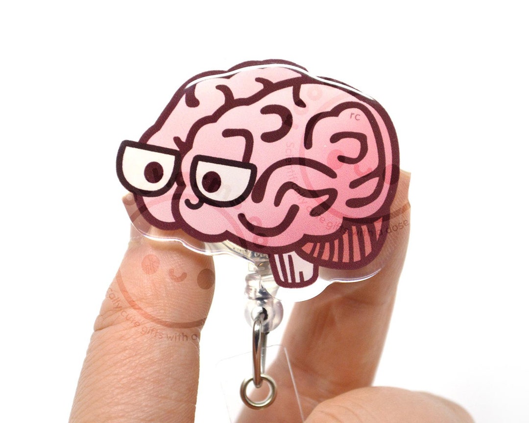 Brain Acrylic Badge Reel for Neuro Nurses, Doctors, Medical Students ...
