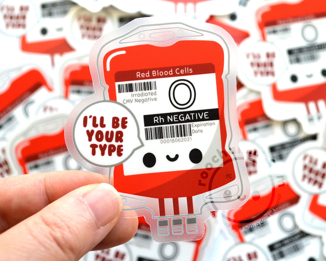 Blood Bag Transparent Vinyl Sticker, Nursing Student, Nurse Gift ...