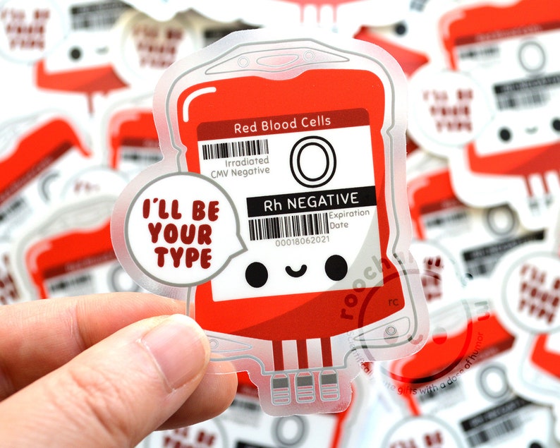 Blood Bag Transparent Vinyl Sticker Nursing Student Nurse - Etsy