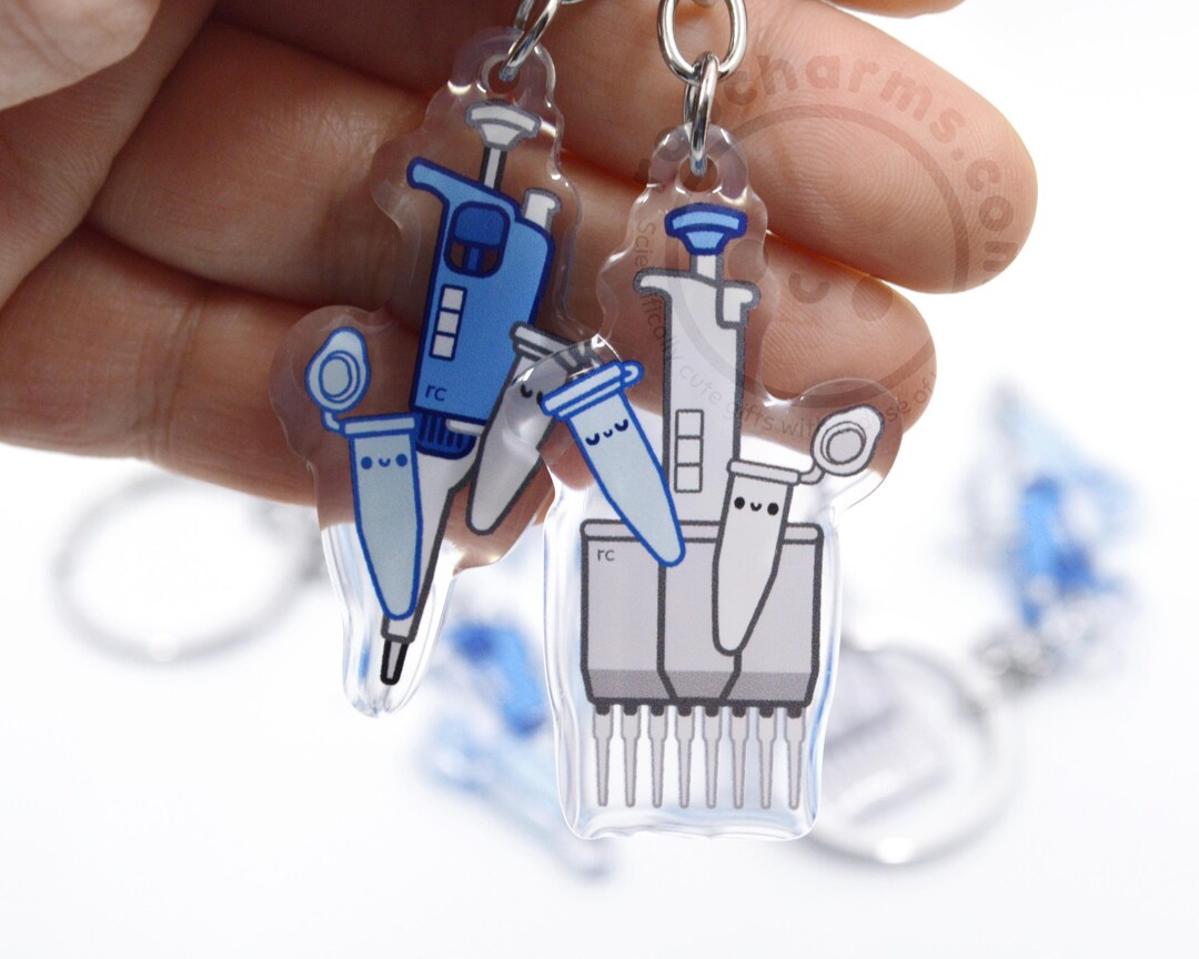 Small Pipettes Keychain, Cute Lab Week Gift, MLS, MLT, Researcher ...