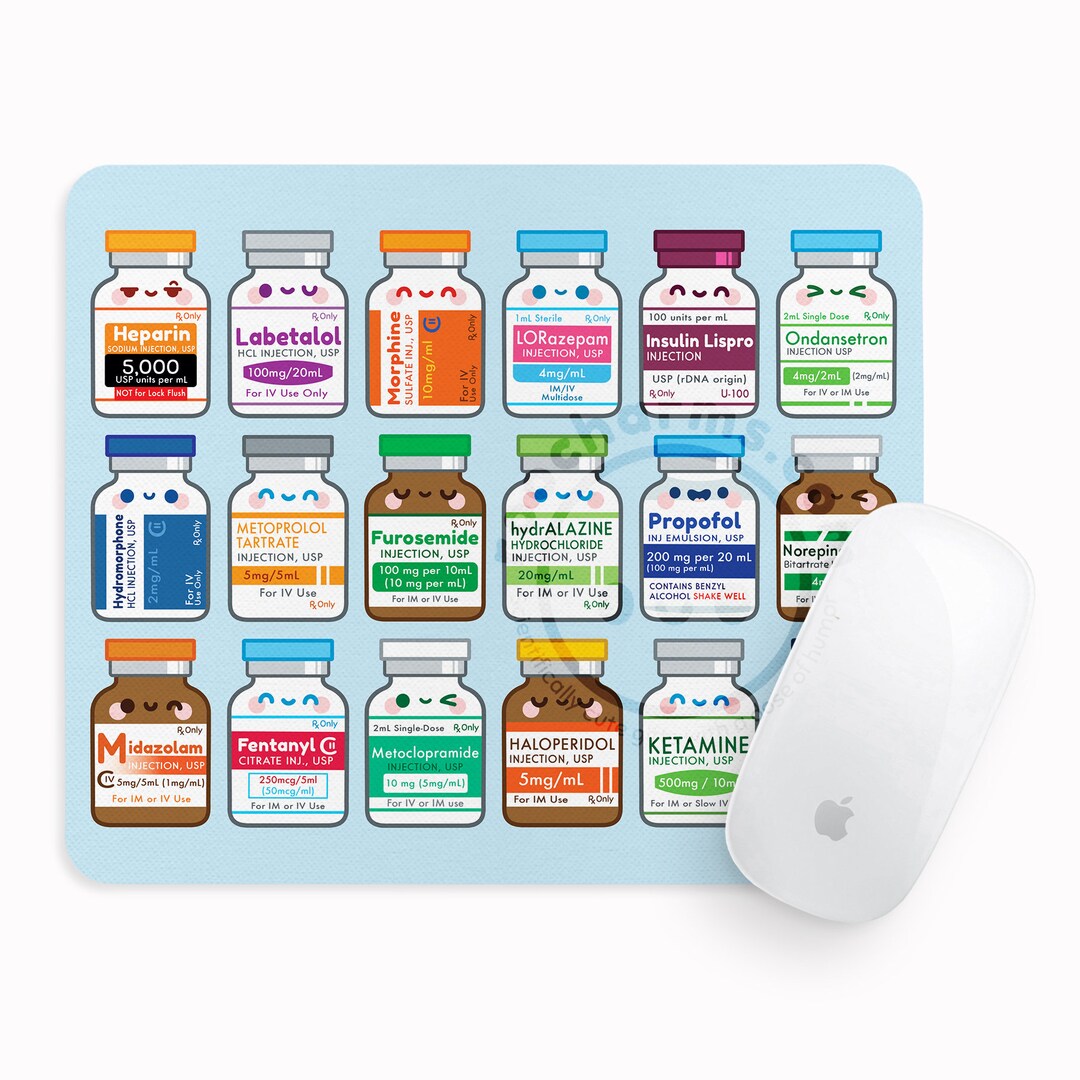 Medication Vial Mouse Pad for Pharmacists, Pharmacy Techs, Nurses ...