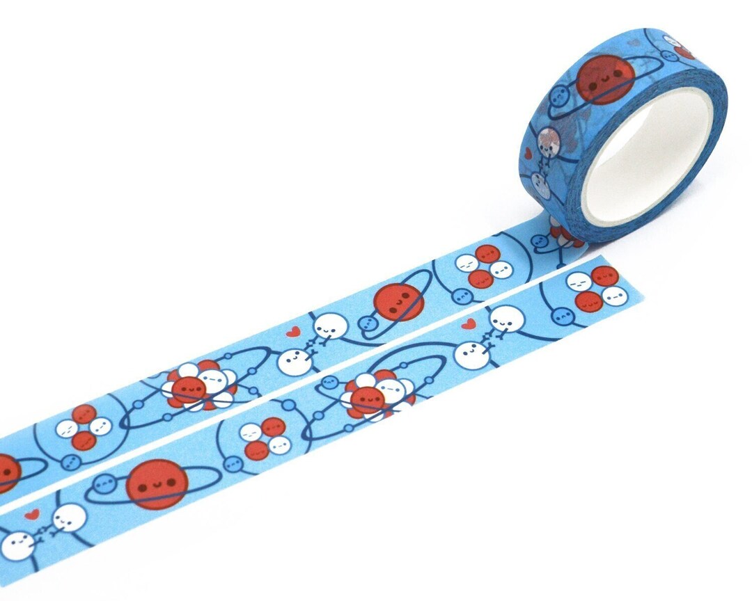 Chemistry Atom Paper Washi Tape, Cute Science Graduation Gift, Biology ...