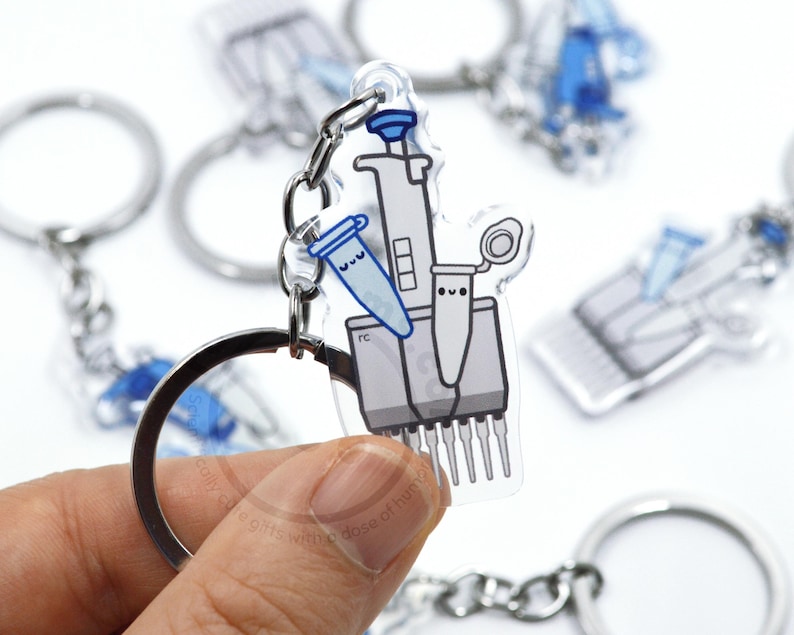 Small Pipettes Keychain, Cute Lab Week Gift, MLS, MLT, Researcher ...