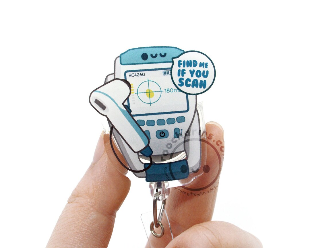 Bladder Scanner Cute Acrylic Badge Reel for Nurses Week, Nursing ...