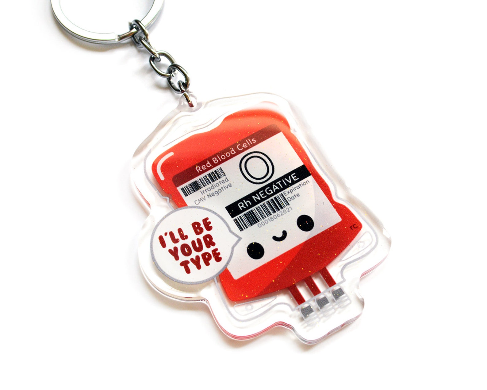 I'll Be Your Type Blood Bag Keychain Phlebotomist Gift - Etsy
