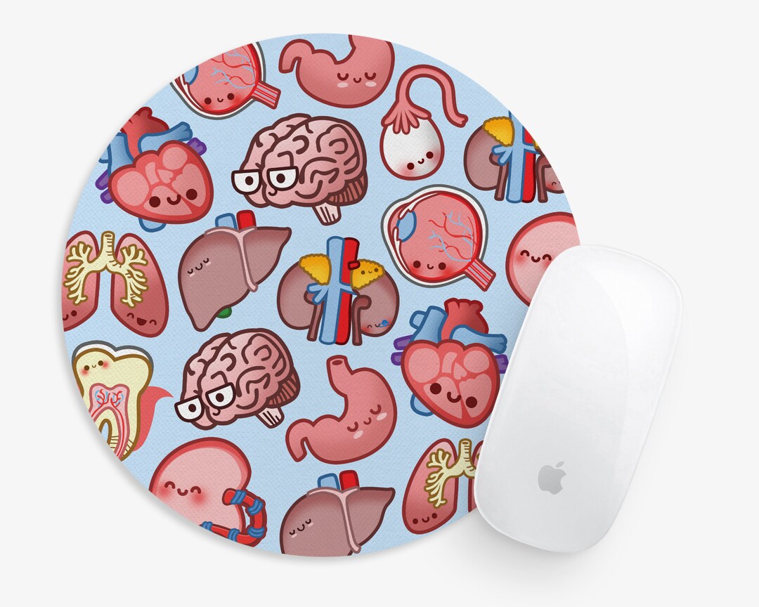 Anatomy Mousepad, Computer, Desk Accessories, Circle, Office Decor ...
