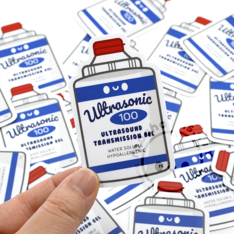 Ultrasound Gel Funny Vinyl Sticker for RDMS, Registered Diagnostic ...