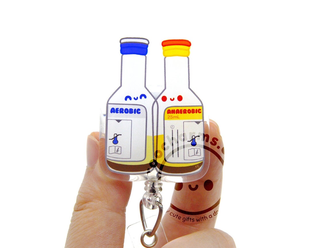Blood Culture Tubes Acrylic ID Badge Reel for Phlebotomists, Phlebotomy ...