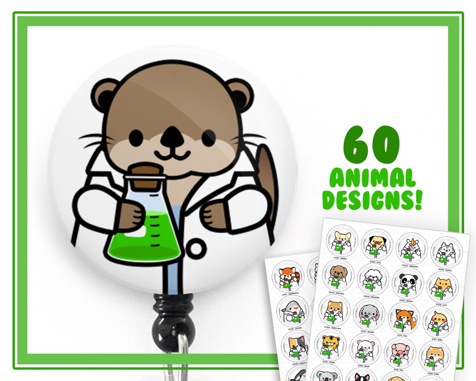 Scientist Badge Reel Chemistry Lanyard Science ID Holder - Etsy