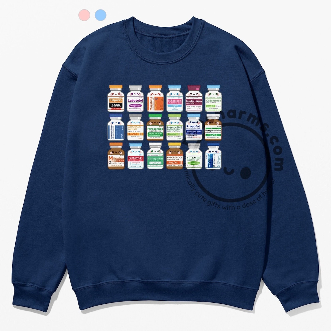 Medication Vial Sweatshirt for Pharmacy Techs, Pharmacists, Nurses ...