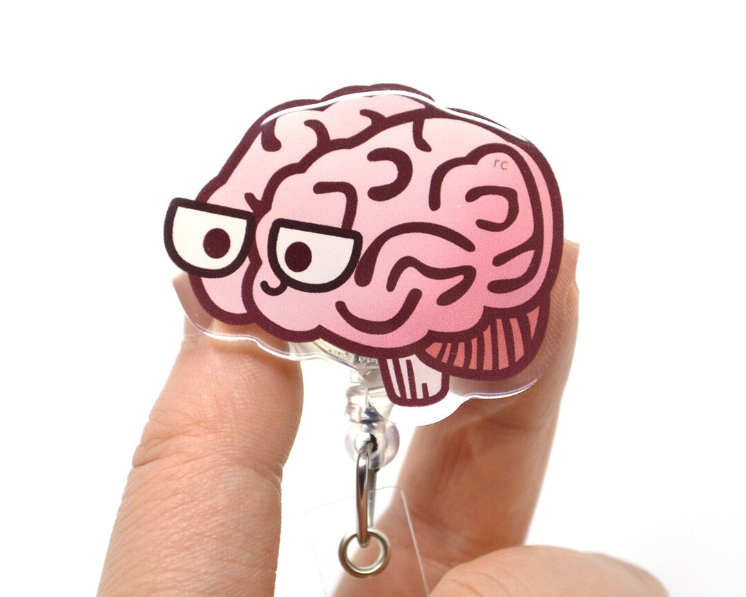 Brain Acrylic Badge Reel for Neuro Nurses, Doctors, Medical Students ...
