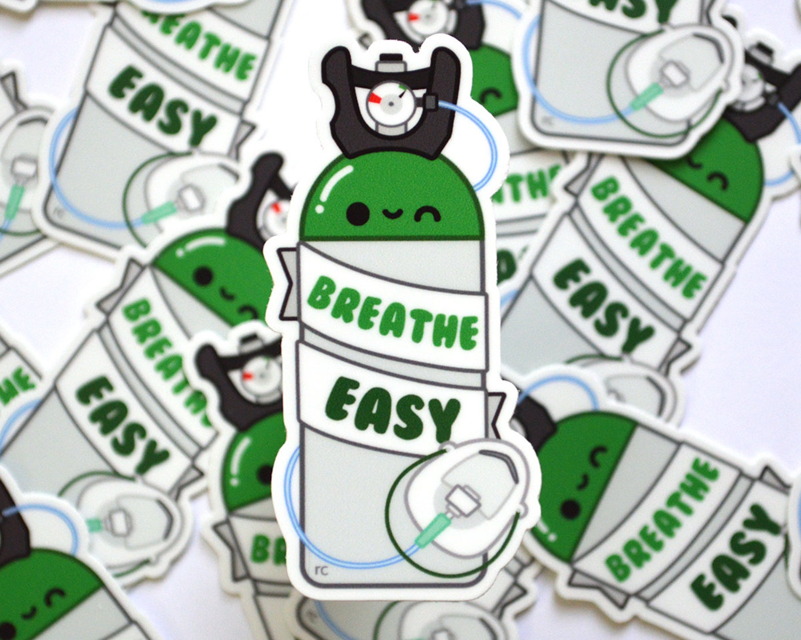Oxygen Tank Vinyl Sticker Funny RT Gift Respiratory - Etsy