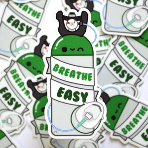 Oxygen Tank Vinyl Sticker Funny RT Gift Respiratory | Etsy