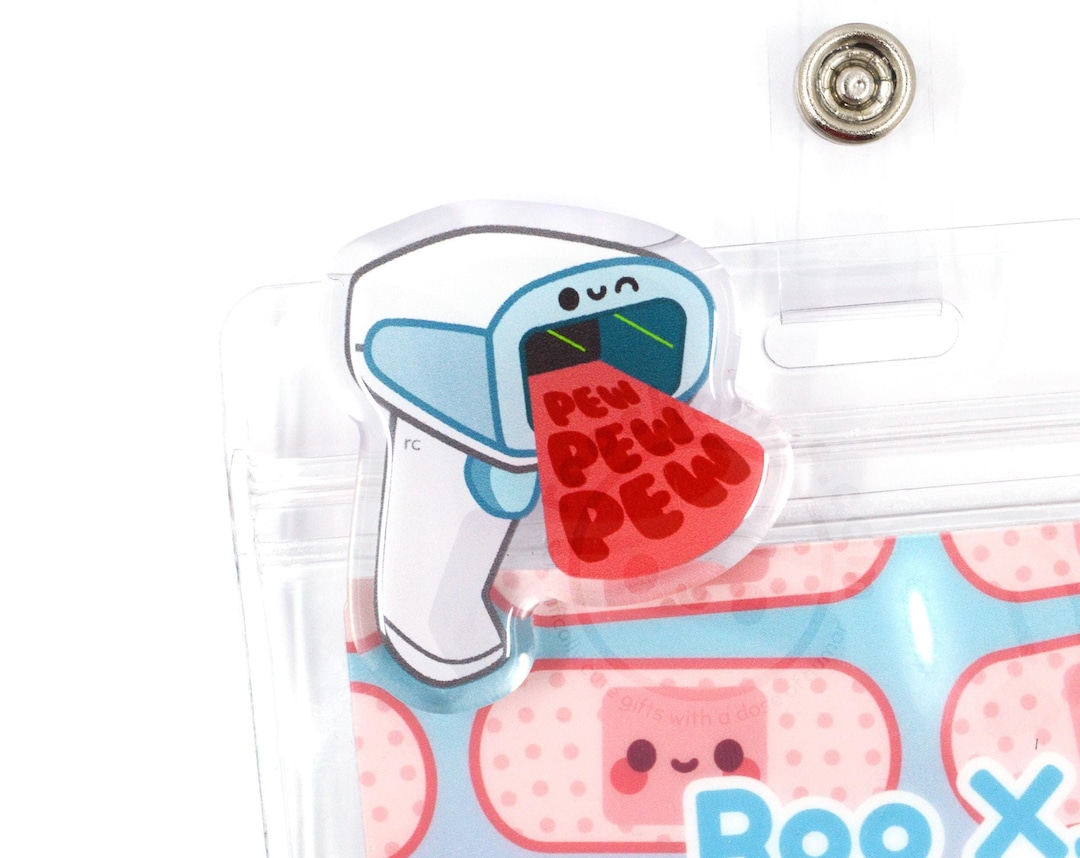 Pew Barcode Scanner Pin, Cute Pharmacy Tech Badge Topper, Nursing ...
