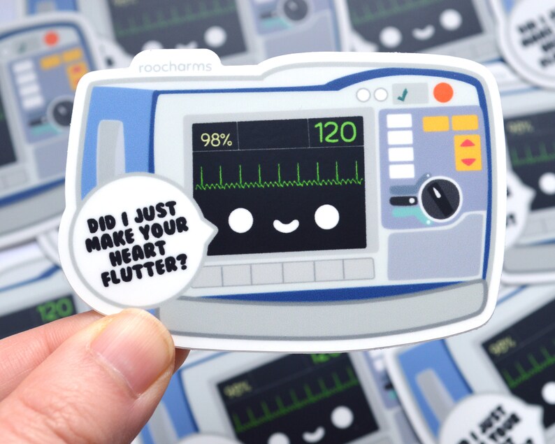 Cardiac Sticker EKG AED ICU Nurse Emergency Room Medical | Etsy